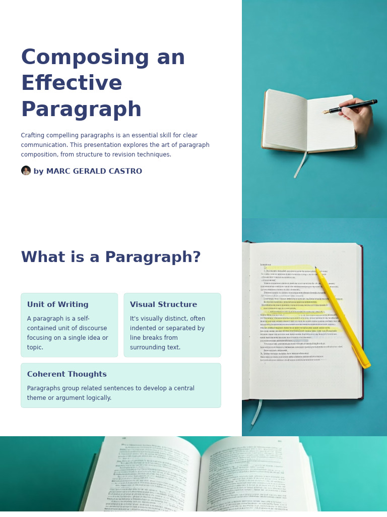 Composing An Effective Paragraph | PDF | Paragraph | Narrative