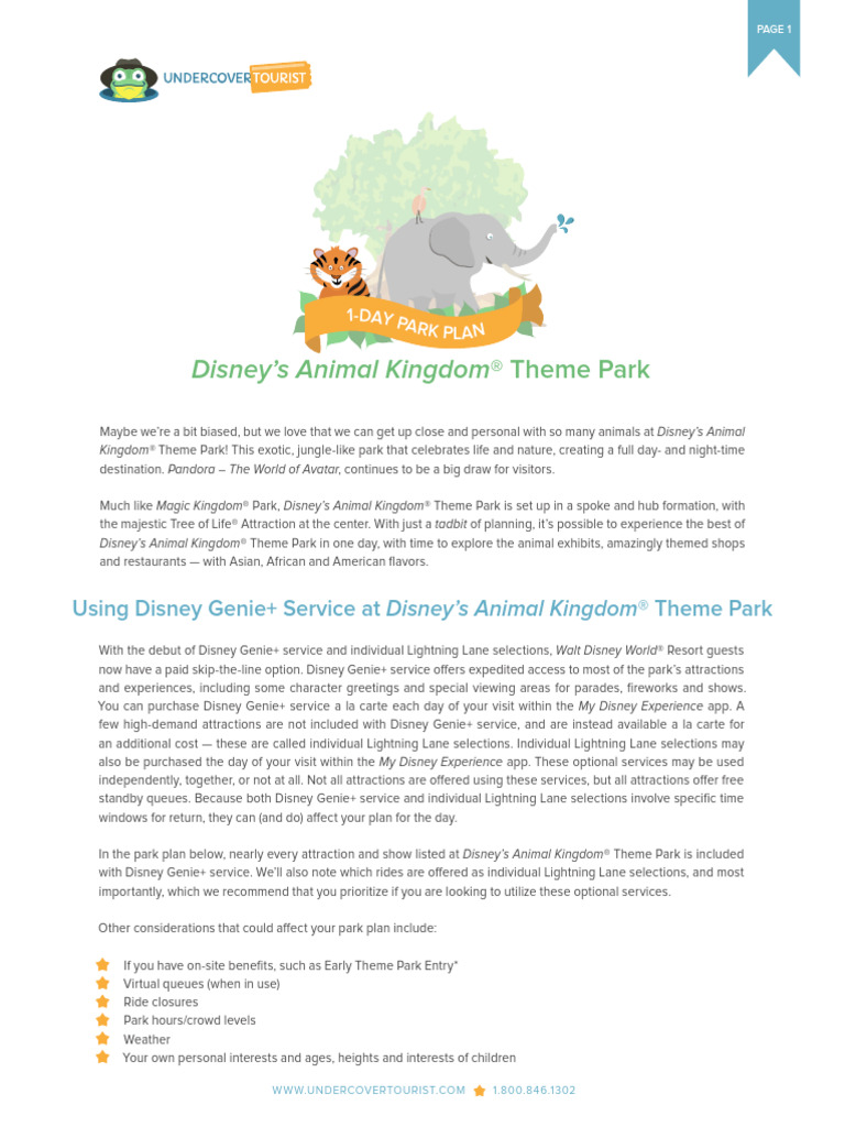 Disneys Animal Kingdom Theme Park 1 Day Plan 129716 58 1853ba70297 ...