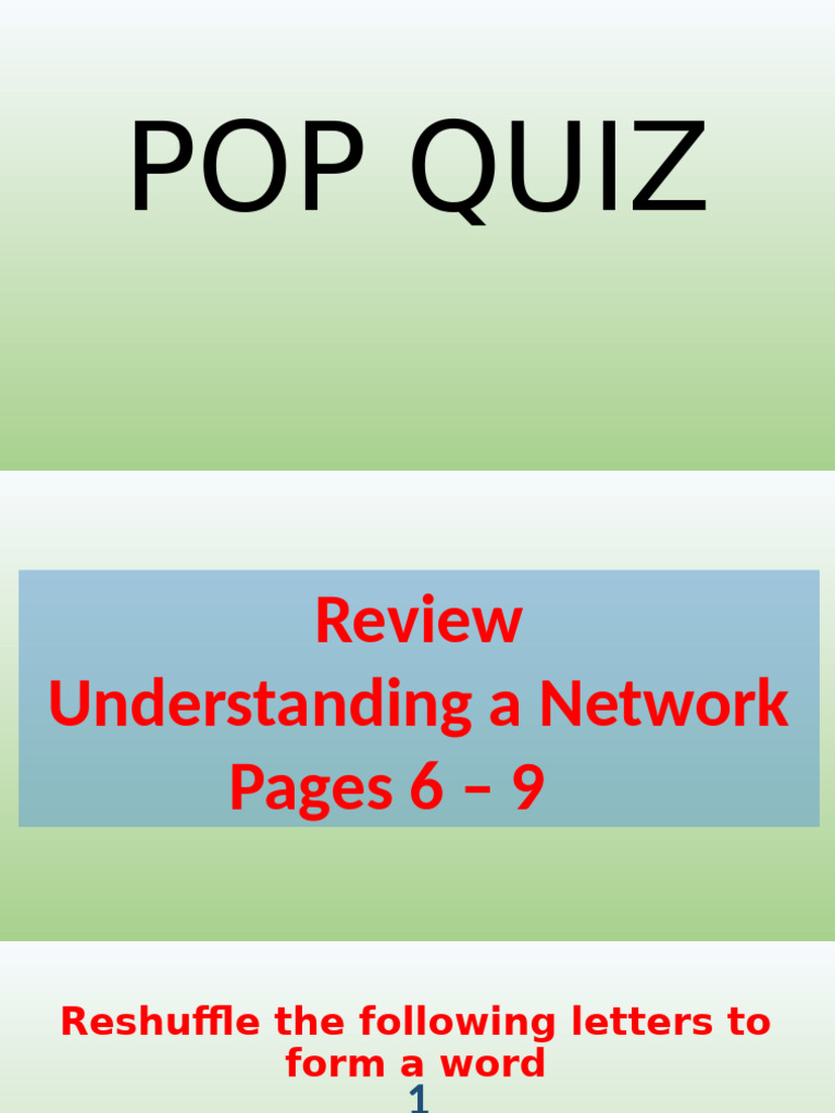 Free Quiz on Network Terms | PDF