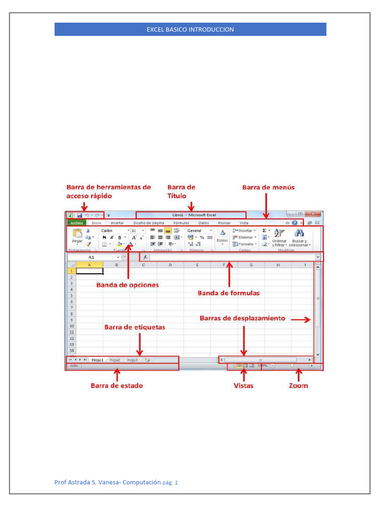 Introducción A Excel | PDF | Microsoft Excel | Hoja de cálculo