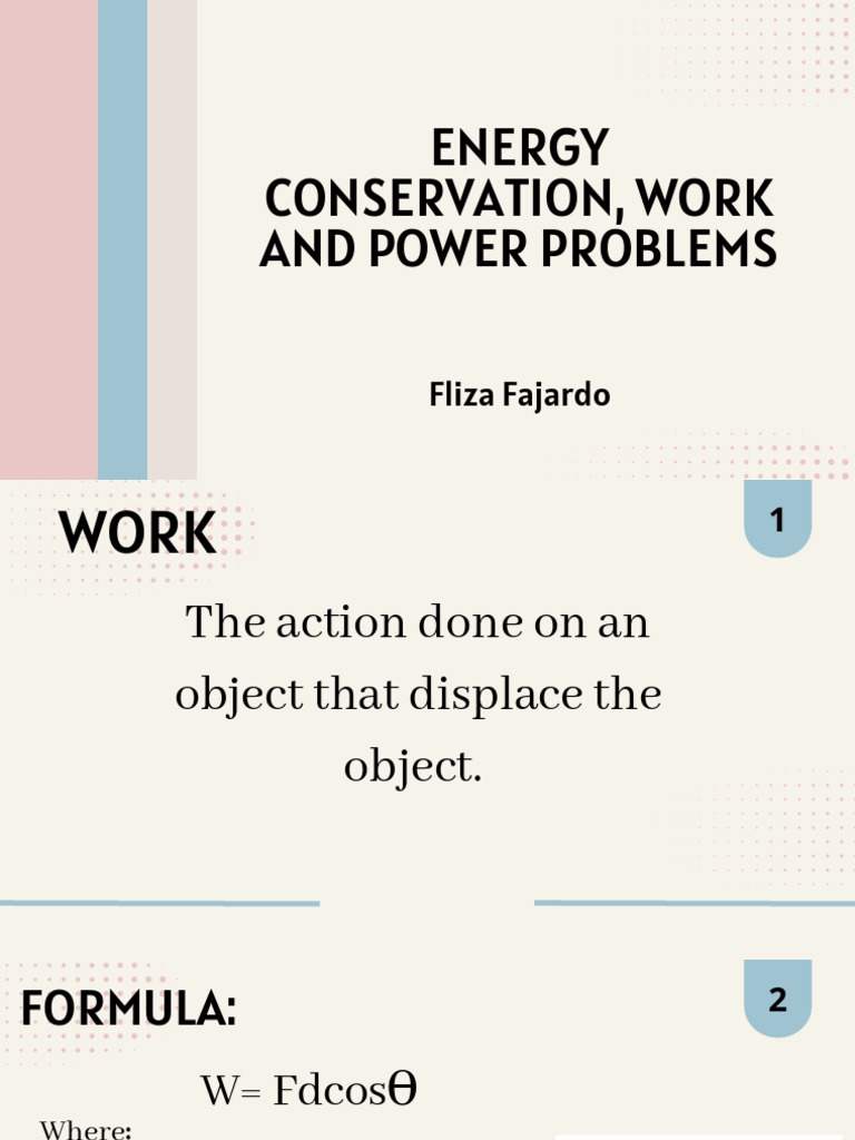 Enery Conservation Work and Power 2 | PDF | Potential Energy | Kinetic ...