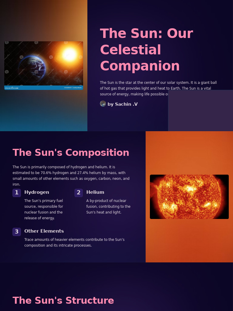 The-Sun-Our-Celestial-Companion | PDF | Sun | Nuclear Fusion
