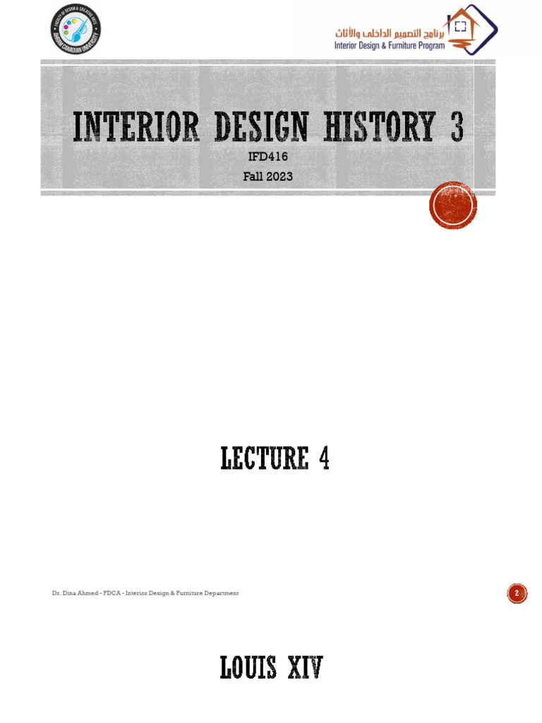 Louis XIV Interior Design Overview | PDF | Furniture | Chair