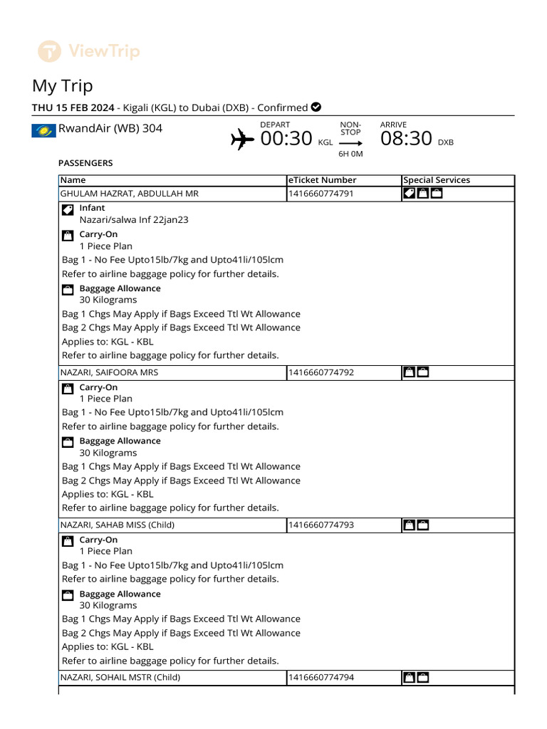 Travelport ViewTrip - My Trip | PDF | Aviation | Civil Aviation