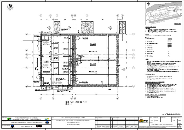 Powerhouse Fire Water Tank & Fire Pump Room Concrete Outline Plan at ...