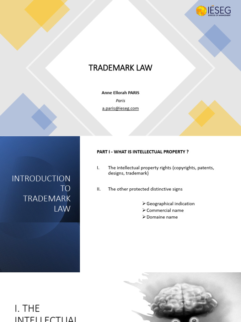2023TM Lecture I | PDF | Intellectual Property | Trademark