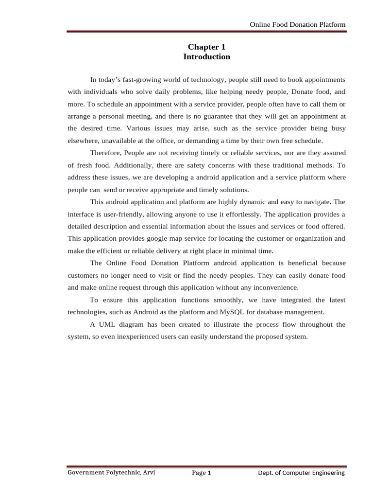 Food for All (Proposal) | PDF | Java (Programming Language) | Computer Science