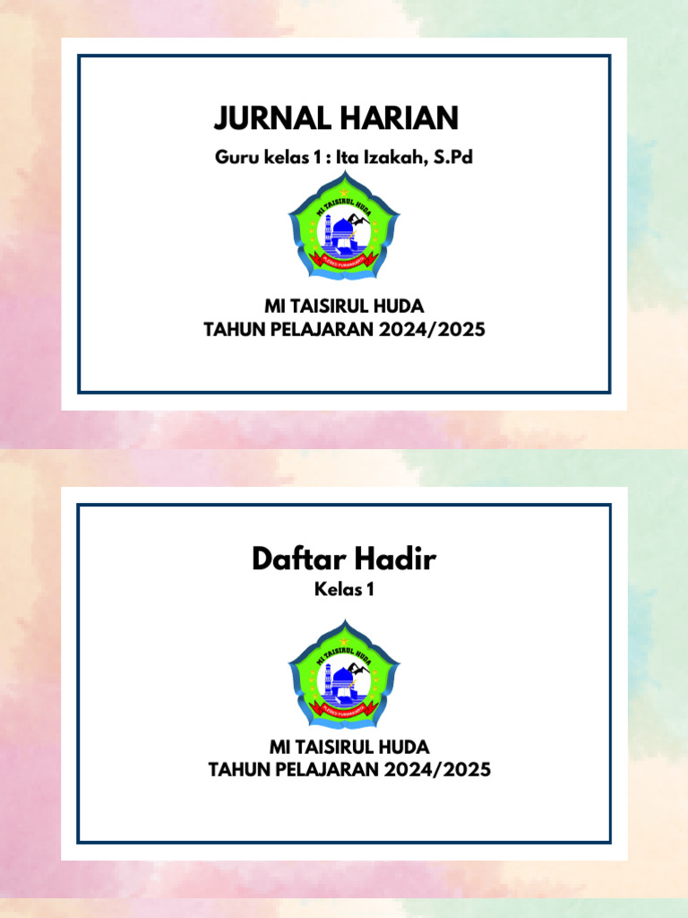 Blue and Yellow Abstract Page Border Double-Sided Poster A3 Landscape ...