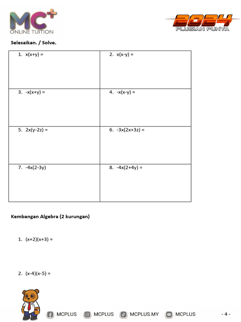 Latihan Form2 Maths | PDF