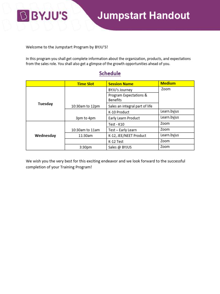 Jumpstart Handout_! | PDF