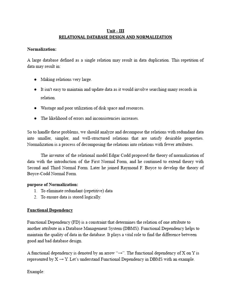 DBM_Unit - 3 (1) | PDF | Databases | Data Management