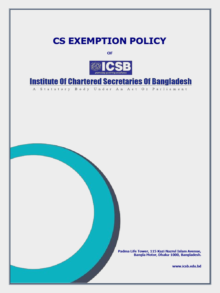 Cs Exemption Policy | PDF
