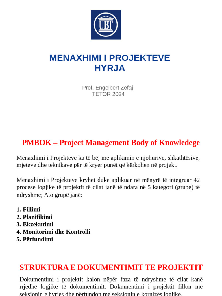 Menaxhimi I Projekteve - Hyrje, Java 1 | PDF