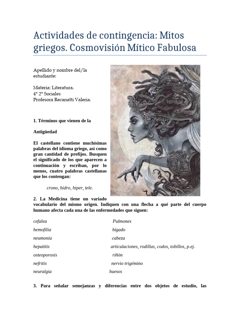 (Template) 4to 2da y 3ra Soc. Literatura. Trabajo N° 3, Mitología ...