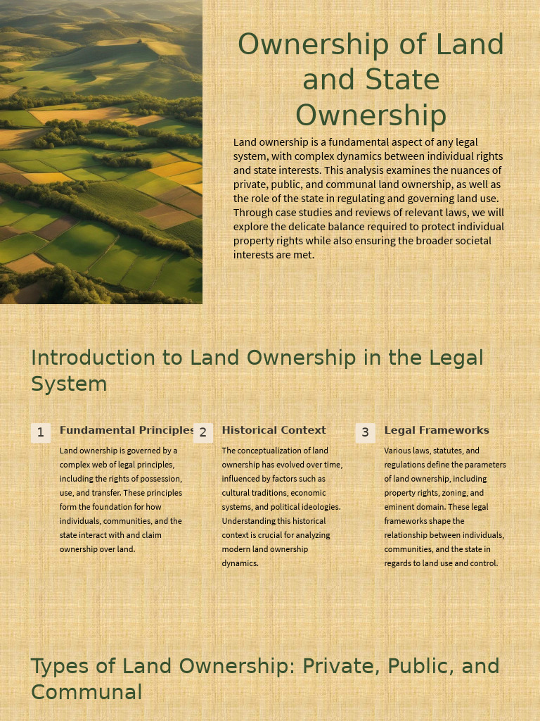 Ownership of Land and State Ownership an Analysis 2 | PDF | Ownership ...