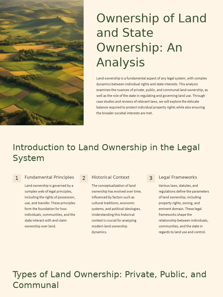 Ownership of Land and State Ownership an Analysis | PDF | Ownership ...