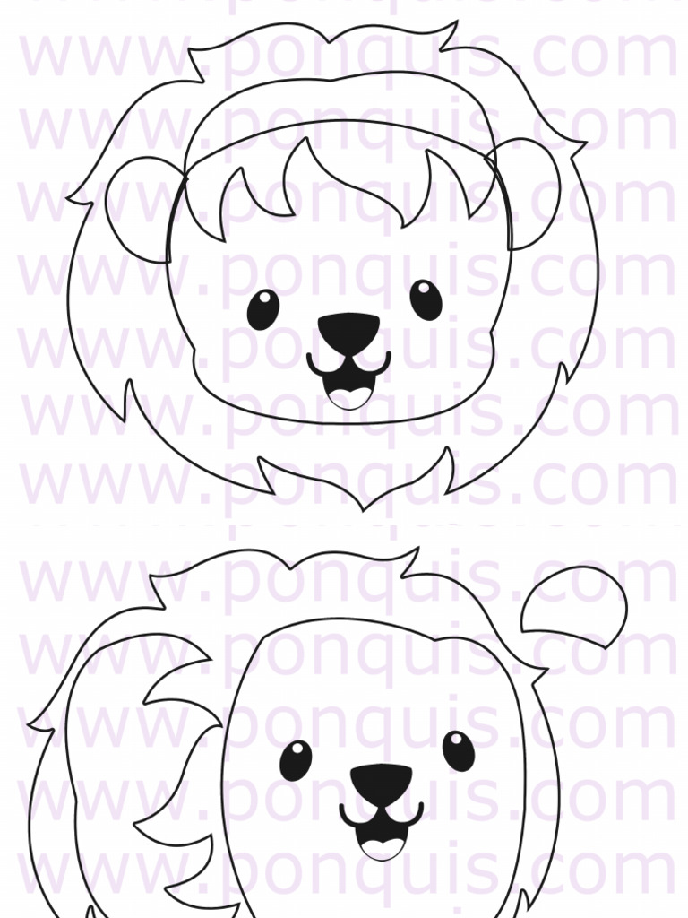 Moldes para Realizar Leon Decorativo Descarga Gratuita en PDF BJK | PDF