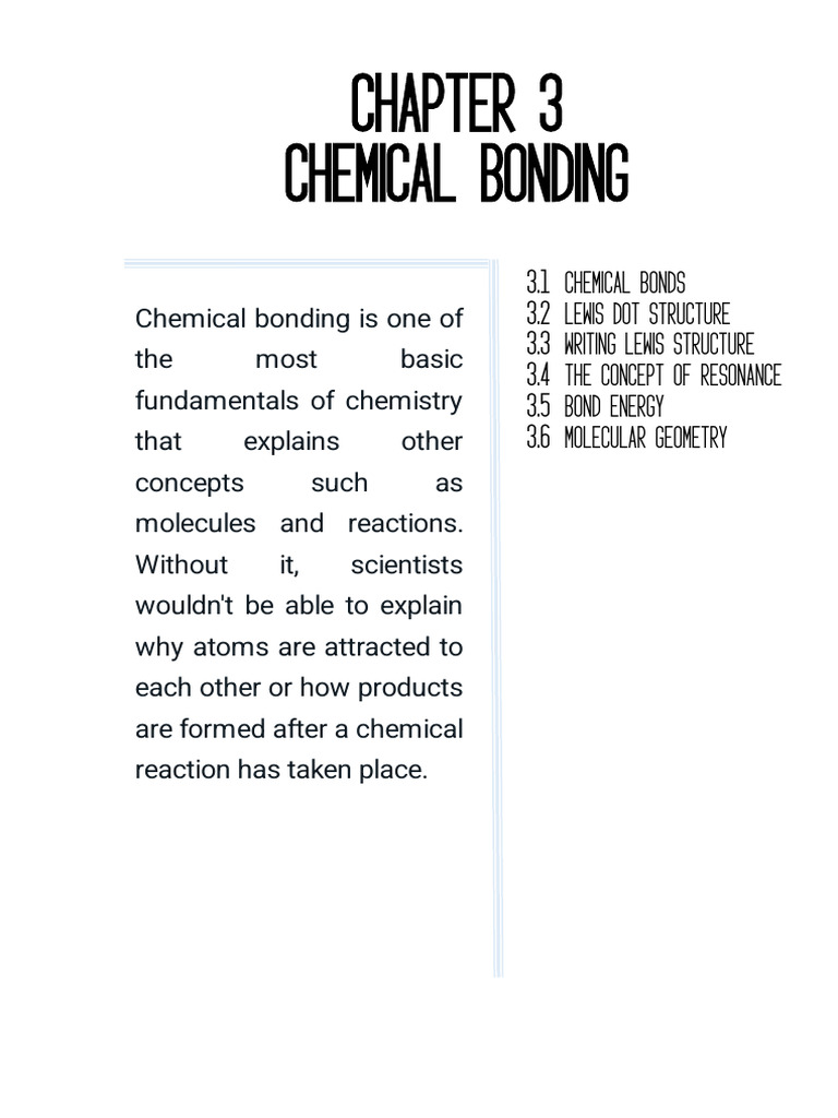 C3-Chemical-Bonding | PDF | Chemical Bond | Ionic Bonding