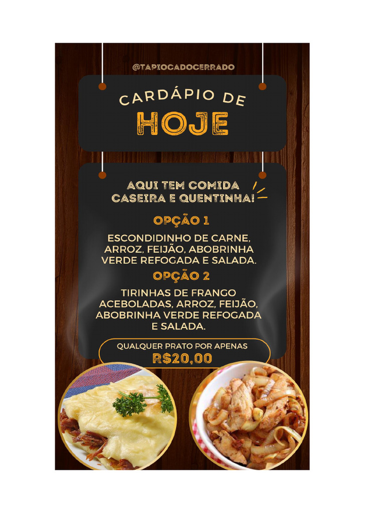 Cardapios Tapioca | PDF