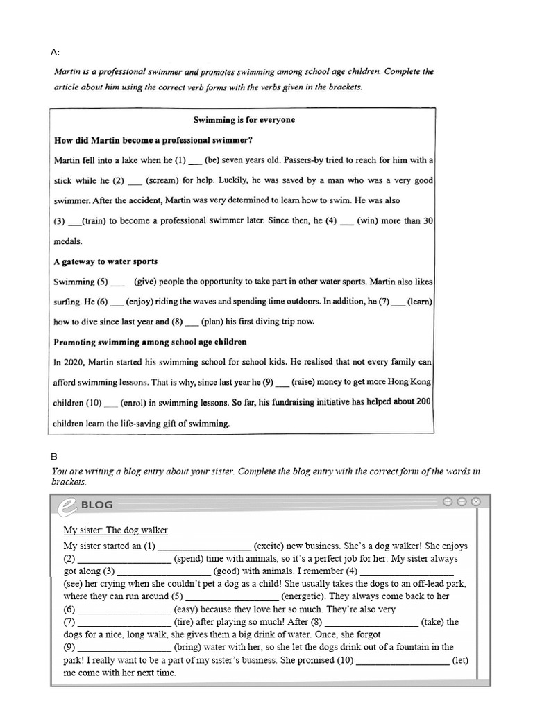 F1-F2 Mixed Tenses Exercise | PDF | Lunch