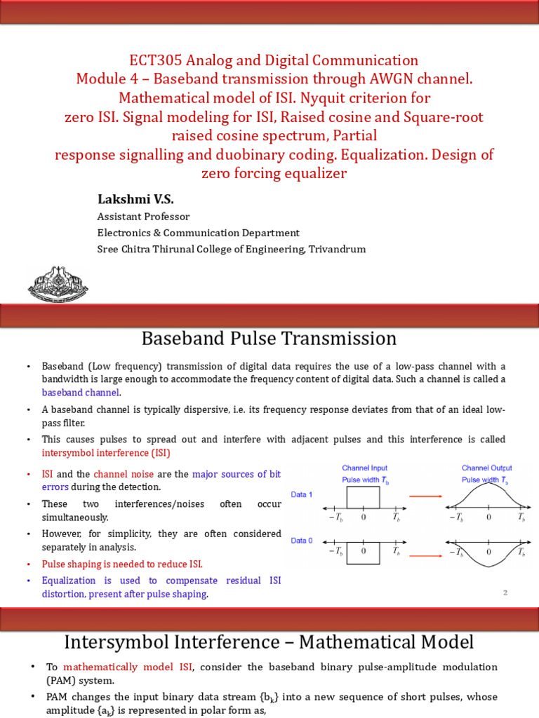 ISI - Nyquist - Raised Cosine | PDF | Bandwidth (Signal Processing) | Sampling (Signal Processing)