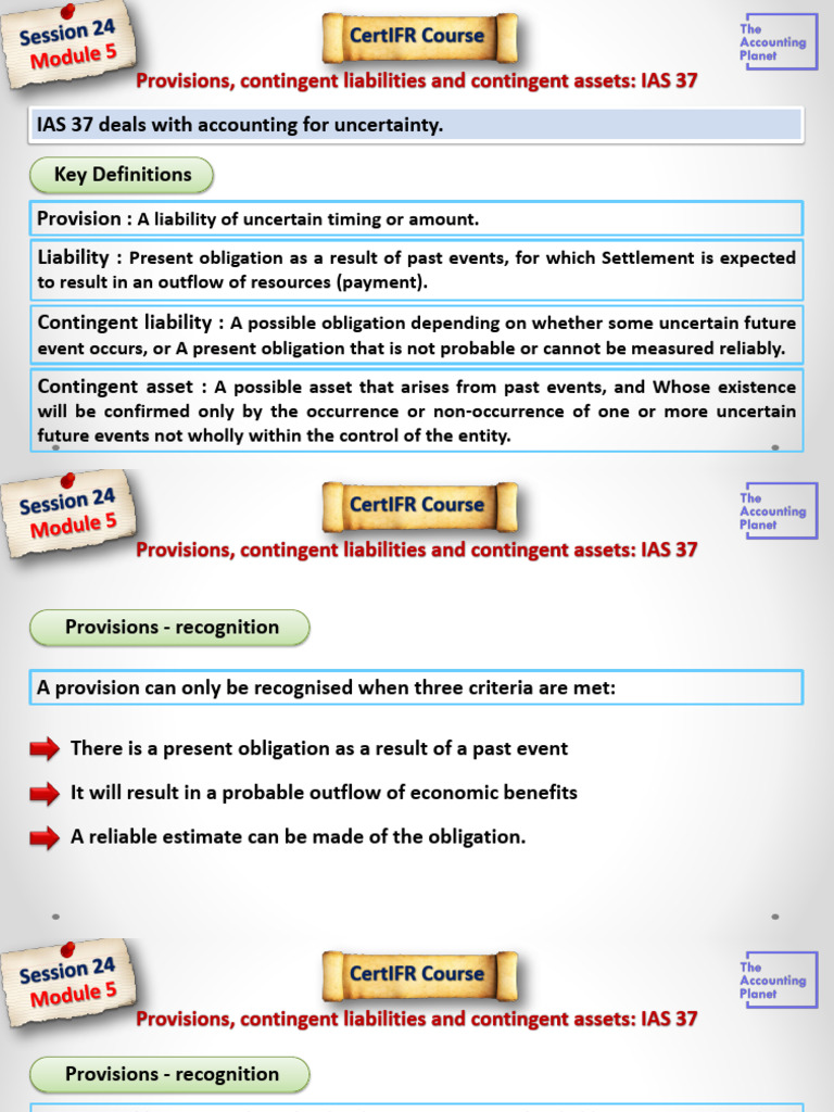 CertIFR S24 IAS 37 | PDF | Liability (Financial Accounting) | Debits And Credits
