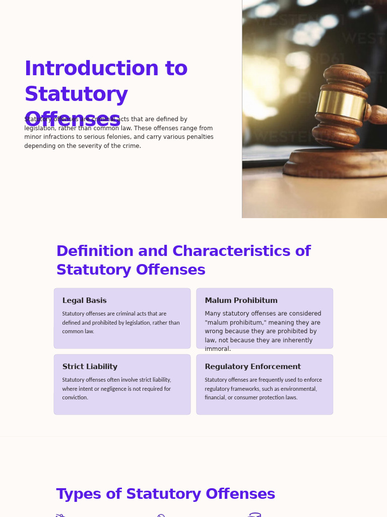 Introduction To Statutory Offenses | PDF | Crimes | Crime & Violence