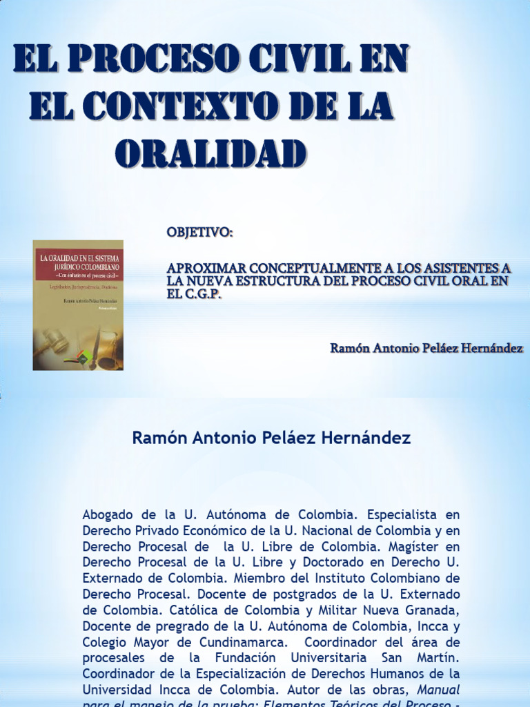 Ramon Antonio Peláez Hernanez Reformas en La Estructura Del Proceso y ...