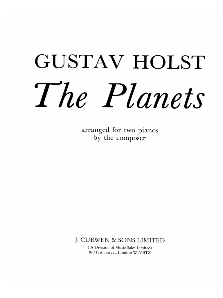 The Planets PF | PDF