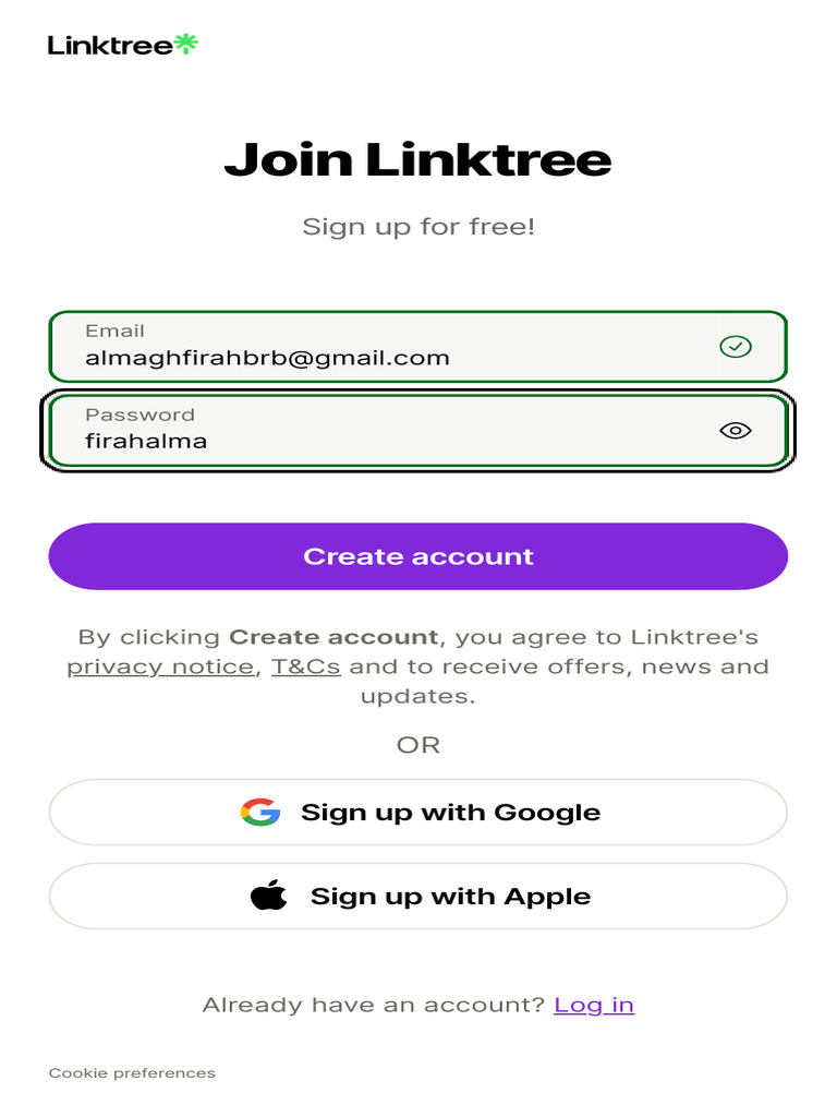 Linktree Account Sign-Up Guide | PDF | Wellness
