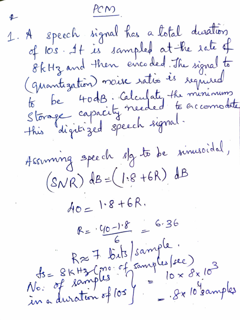 PCM DPCM and DM Problems | PDF