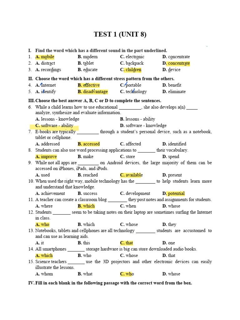 E10 - U8 - Practice Exercises For Unit 8 | PDF | Computing
