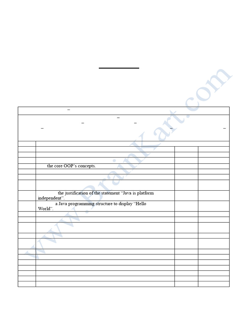 321 - CS8392 Object Oriented Programming (OOPs) - Question Bank | PDF | Class (Computer ...