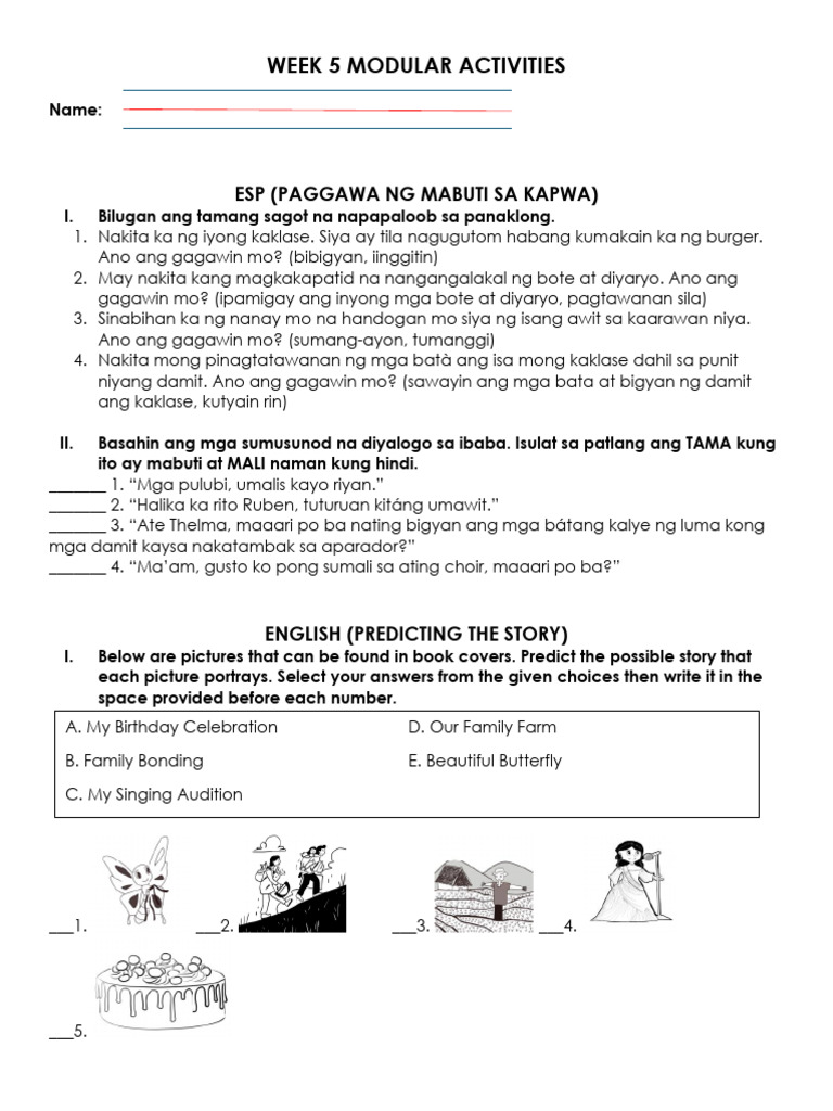 Week 5 Modular Activities | PDF