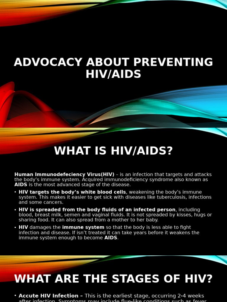 ADVOCACY ABOUT PREVENTING HIV - AIDS | PDF | Hiv/Aids | Hiv