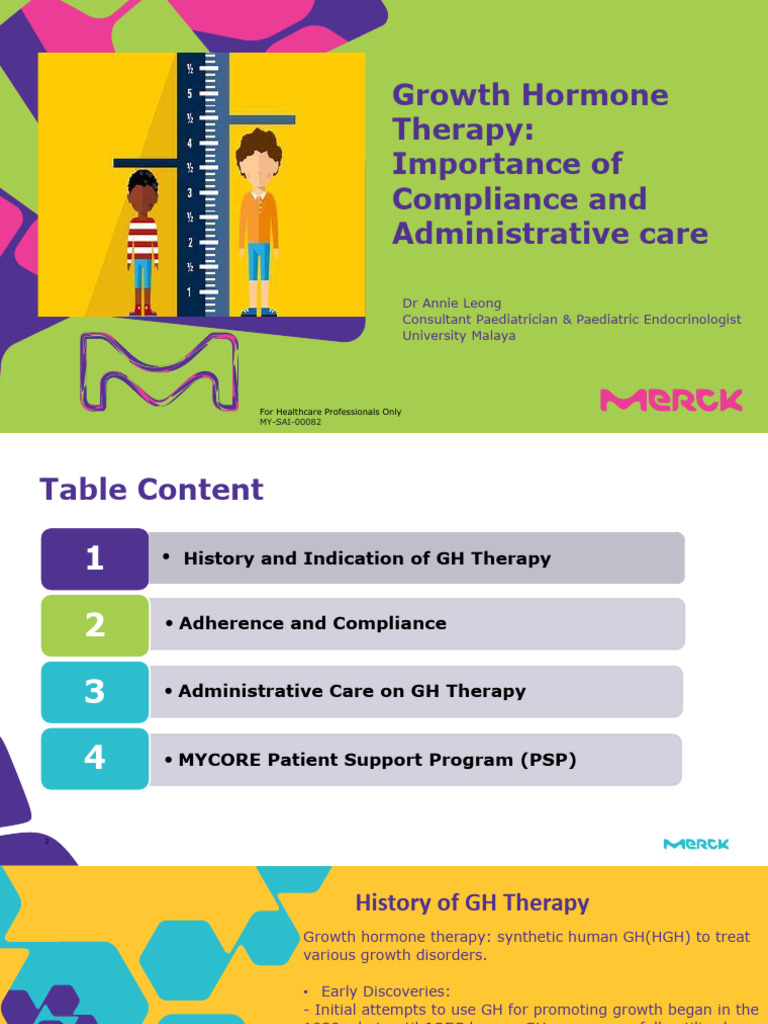 Day 1 (Tea Symposium) Merck | PDF | Growth Hormone | Medical Specialties
