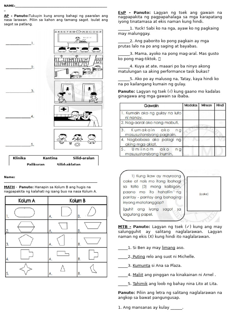 2nd Week Activity 3rd Quarter | PDF
