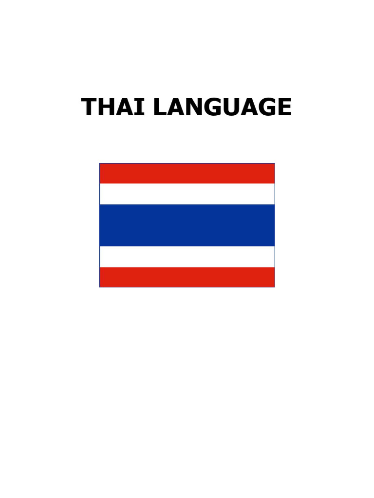 Thai Language | PDF