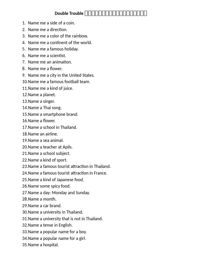 Double Trouble | PDF | Travel