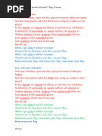 Wavin Flag Lyrics By K Naan Pdf