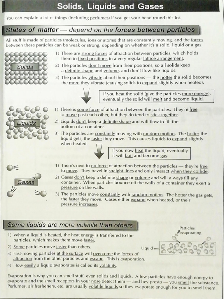 Solids Liquids Gases | PDF