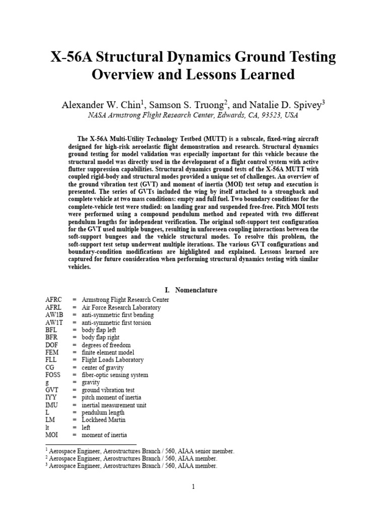 Chin A.W_X-56A Structural Dynamics Ground Testing Overview and Lessons ...