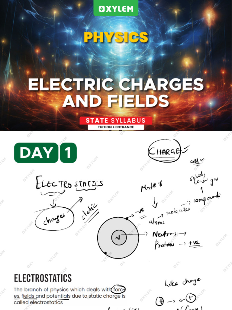 Electric Charges & Fields (p1) | PDF
