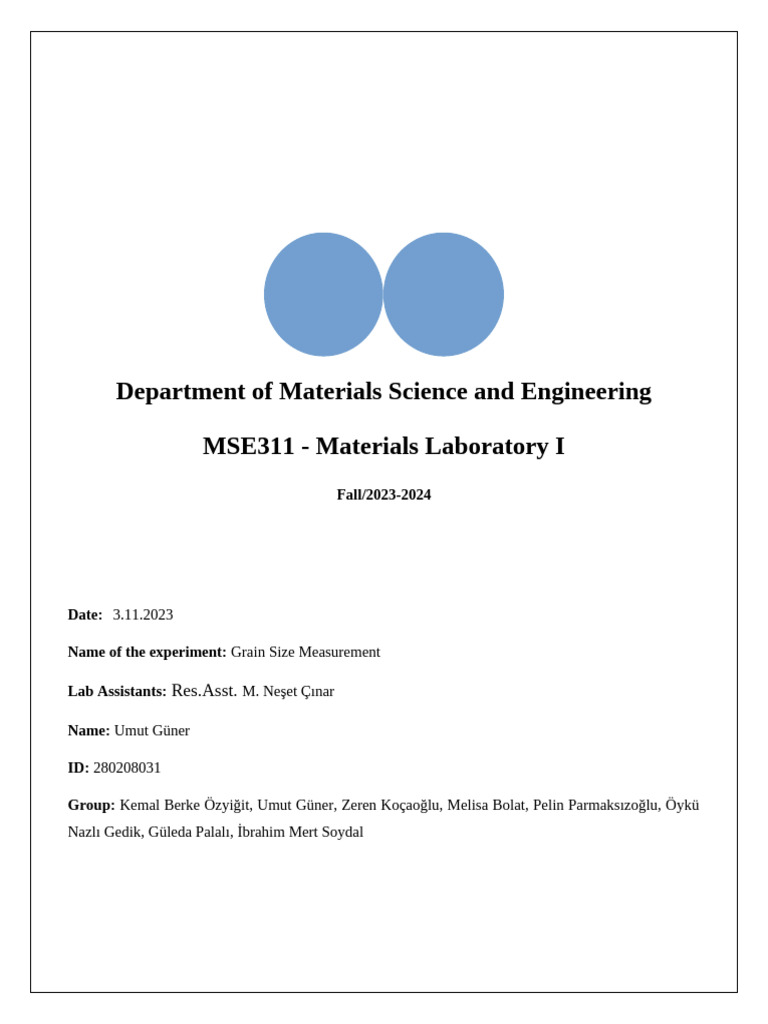 Grain Size Measurement Using Heyn Method | PDF | Anisotropy | Chemistry