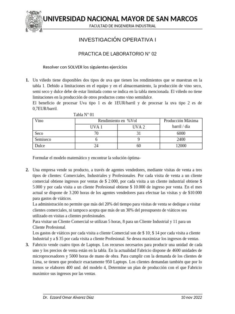 Practica 2 - OPE1 2024 2 LAB | PDF | Depredación | Alimentos