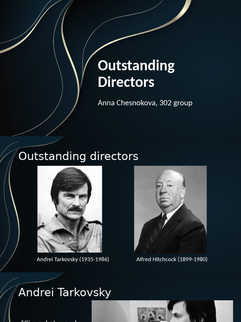 Outstanding Directors | PDF | Thriller (Genre) | Alfred Hitchcock