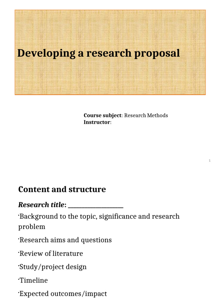 Writing A Research Proposal | PDF | Theory | Information