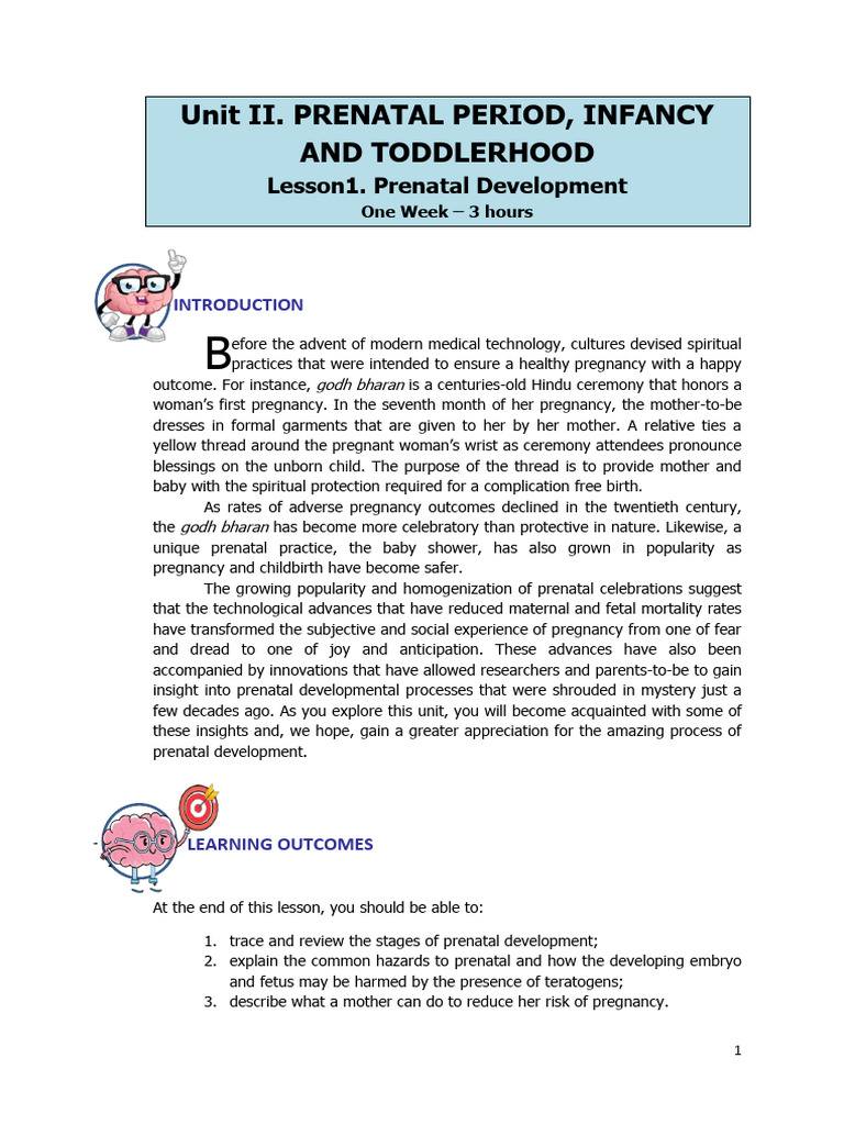 Unit-II.-Prenatal-Development | PDF | Pregnancy | Prenatal Development