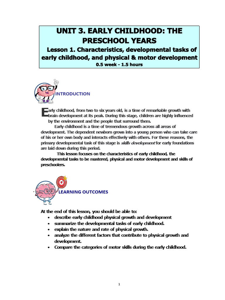Unit-III-EarlyChildhood | PDF | Cognitive Development | Thought