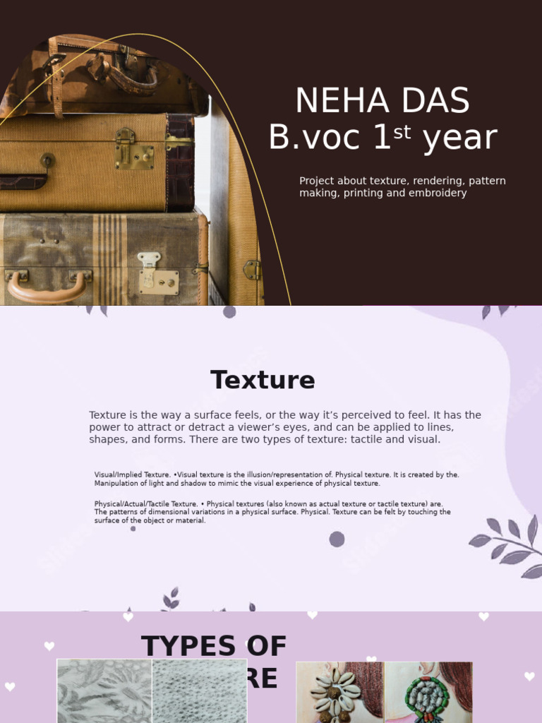 Neha Das Exam Ppt Portfolio Pdf Embroidery Needlework 